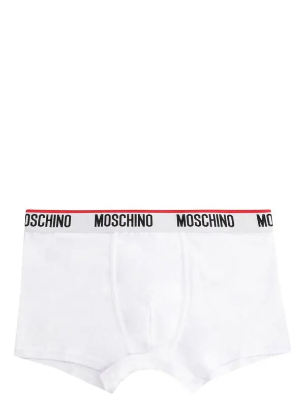 Moschino Logo-strap Boxers - White