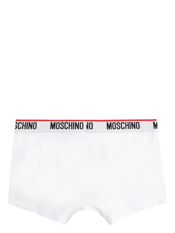 Moschino Logo-strap Boxers - White