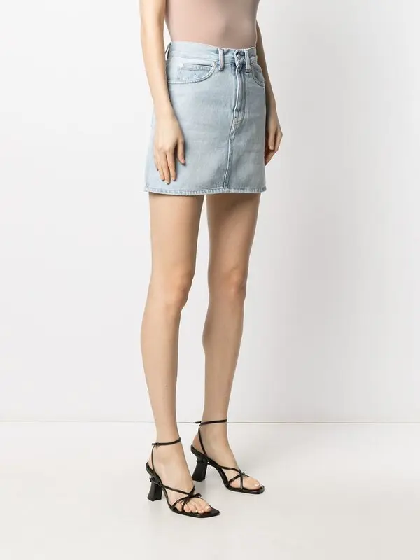 Off-White High-waist Denim Mini Skirt