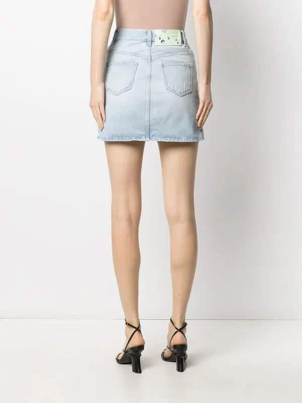 Off-White High-waist Denim Mini Skirt