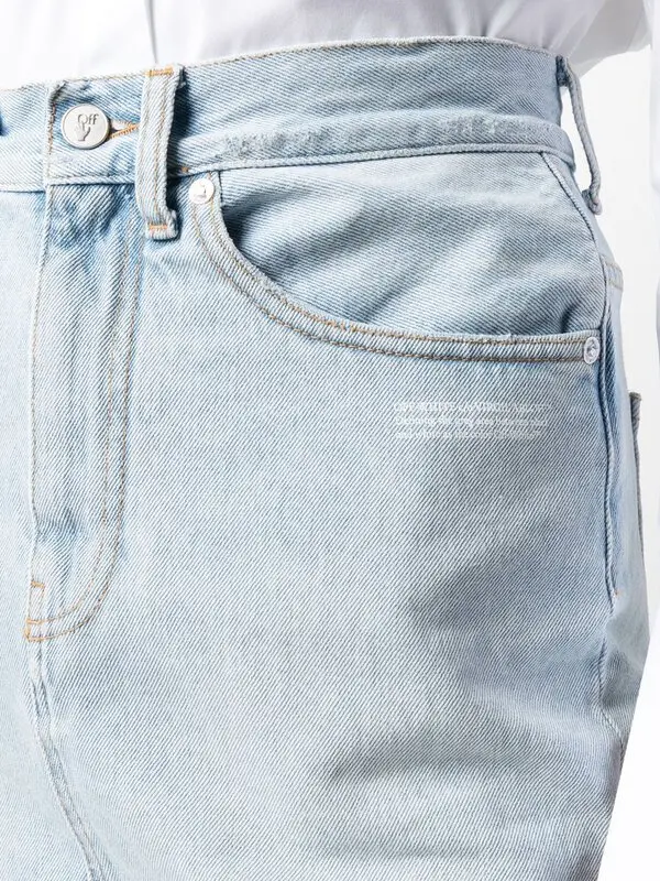 Off-White High-waist Denim Mini Skirt