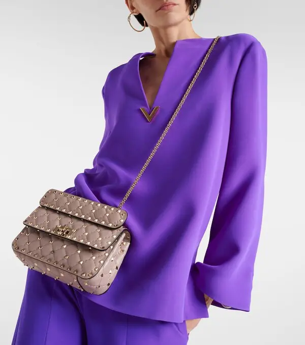 Valentino Garavani Rockstud Spike Small Leather Shoulder Bag