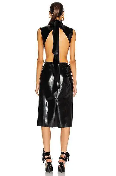 latex cut out dress Latex Mini Dress with Keyhole Cutout  Bright&Shiny