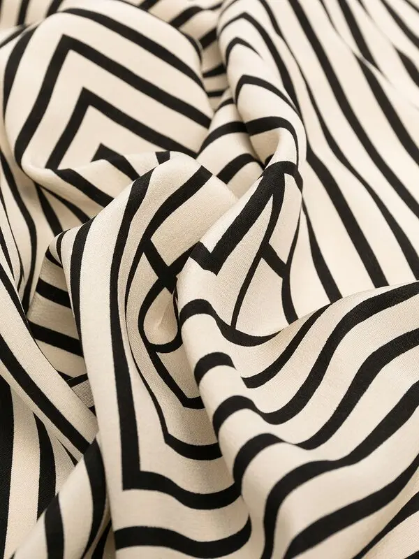 TOTEME Centered Monogram Silk Scarf - Neutrals