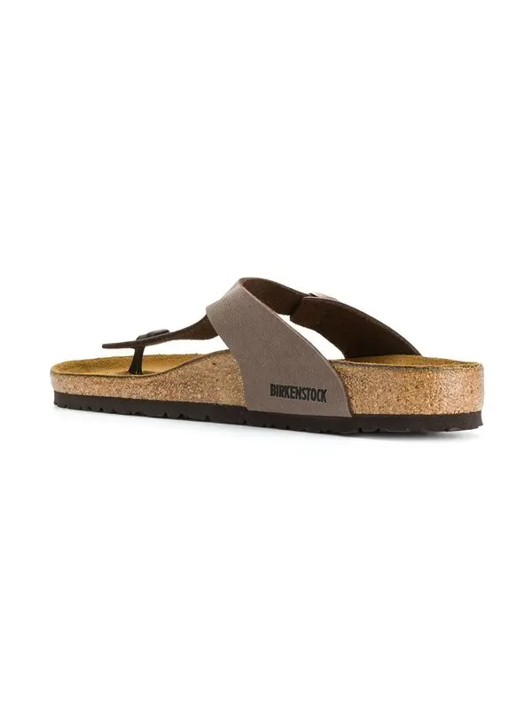 BIRKENSTOCK Buckle Detail Flip Flop Sandals - Brown