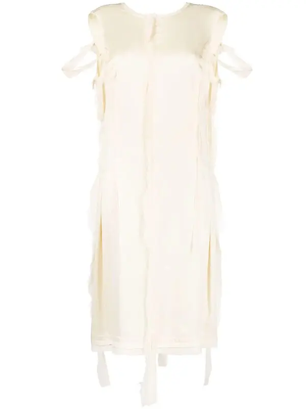 MAISON MARGIELA Ripped Midi Dress - Neutrals