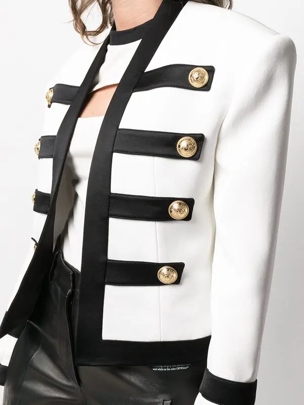 Balmain Military Jacket In White - 40% Off | Editorialist