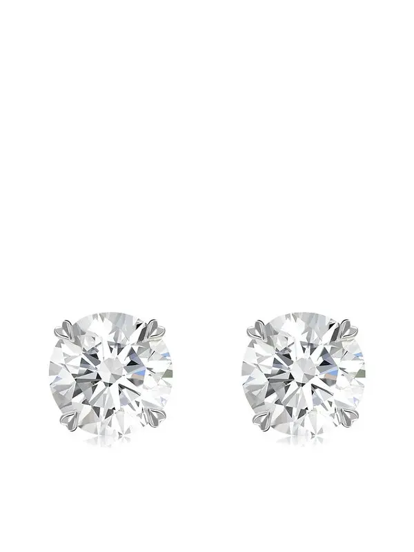 PRAGNELL 18kt White Gold Diamond Windsor Stud Earrings - Silver