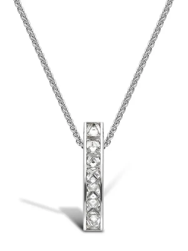 PRAGNELL 18kt White Gold Diamond Rockchic Pendant - Silver
