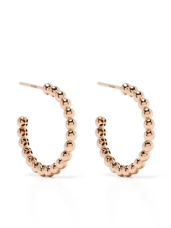 PRAGNELL 18kt Rose Gold Bohemia Hoop Earrings - Pink