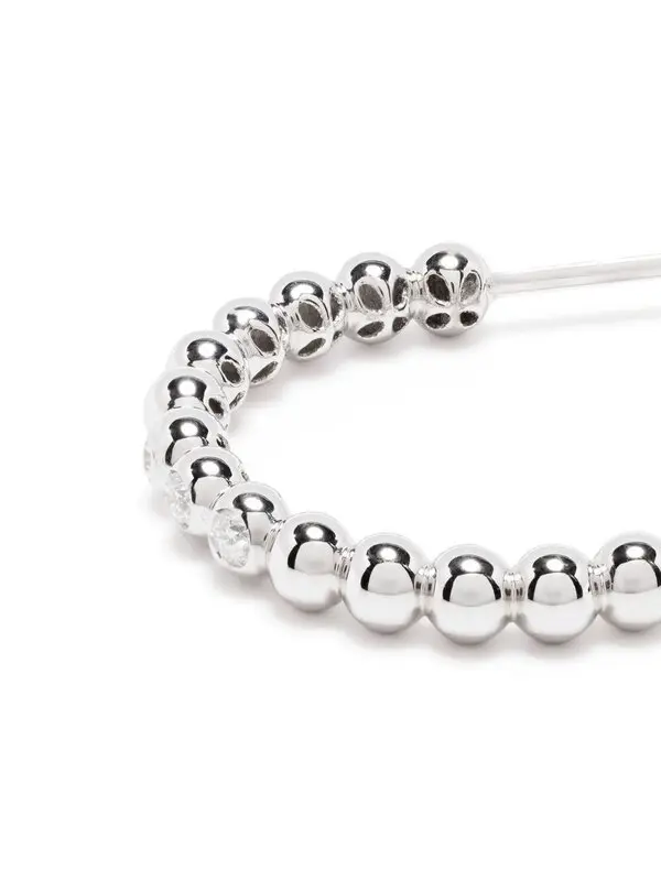 PRAGNELL 18kt White Gold Diamond Hoop Earrings