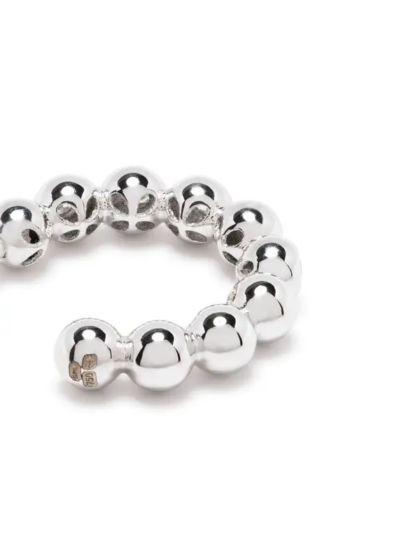 PRAGNELL 18kt White Gold Bohemia Diamond Hoop Earrings - Silver