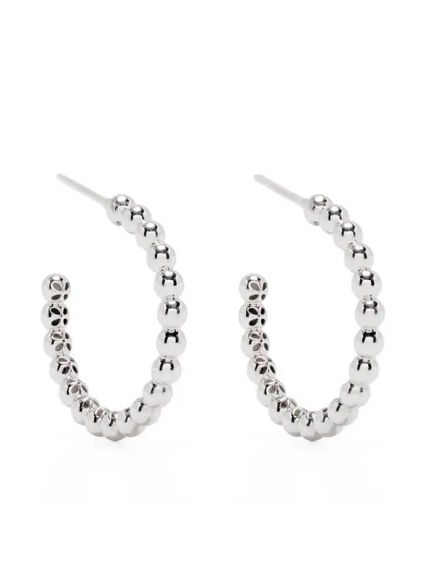 PRAGNELL 18kt White Gold Bohemia Hoop Earrings - Silver
