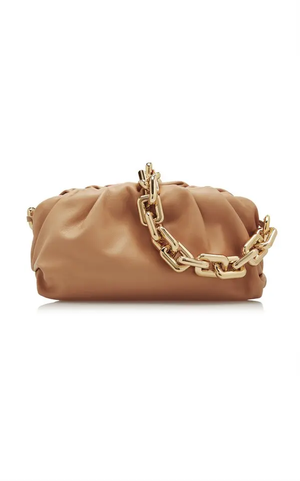 Bottega Veneta The Chain Pouch Leather Bag - Brown