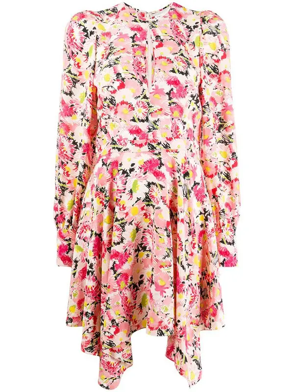 Stella McCartney Floral-print Asymmetric Dress - Pink