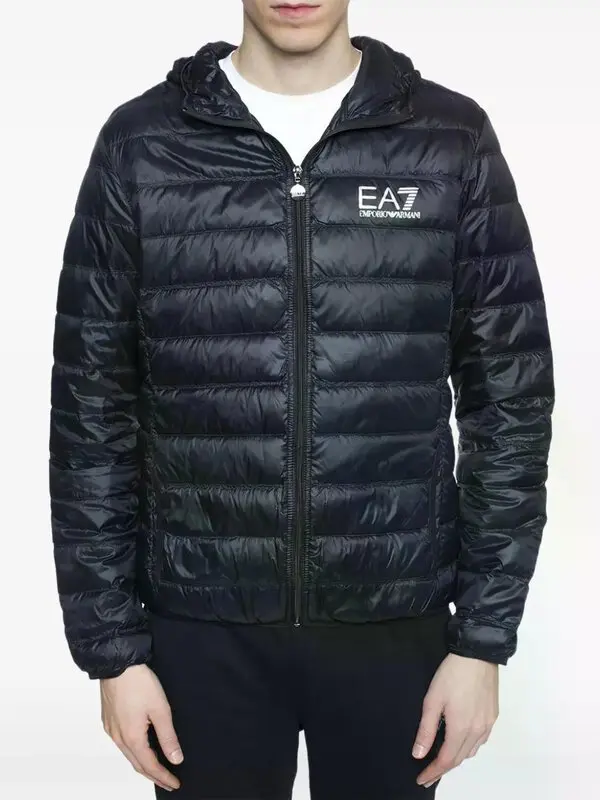 EA7 Quilted Zip Jacket - Blue