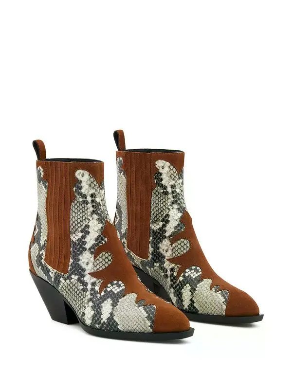 GIUSEPPE ZANOTTI Snakeskin-effect Ankle Boots