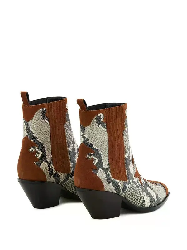 GIUSEPPE ZANOTTI Snakeskin-effect Ankle Boots