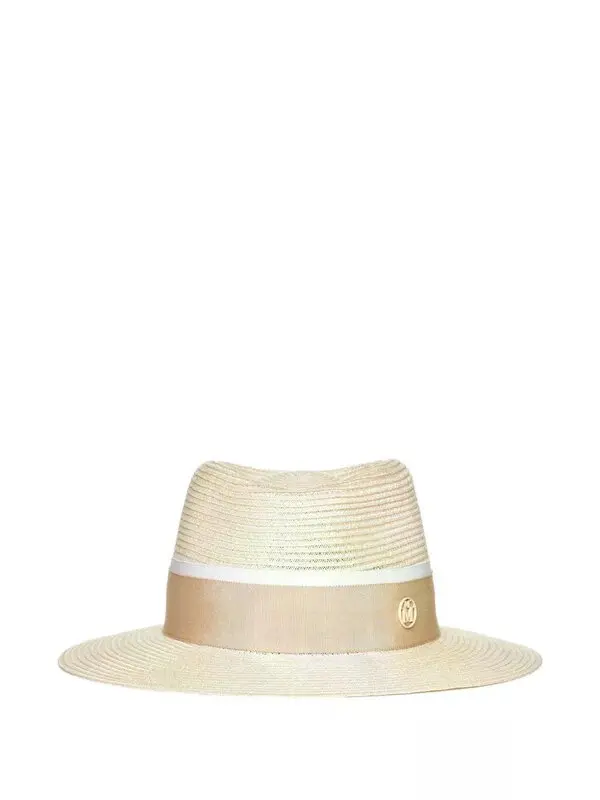 MAISON MICHEL André Straw Fedora Hat - Neutrals