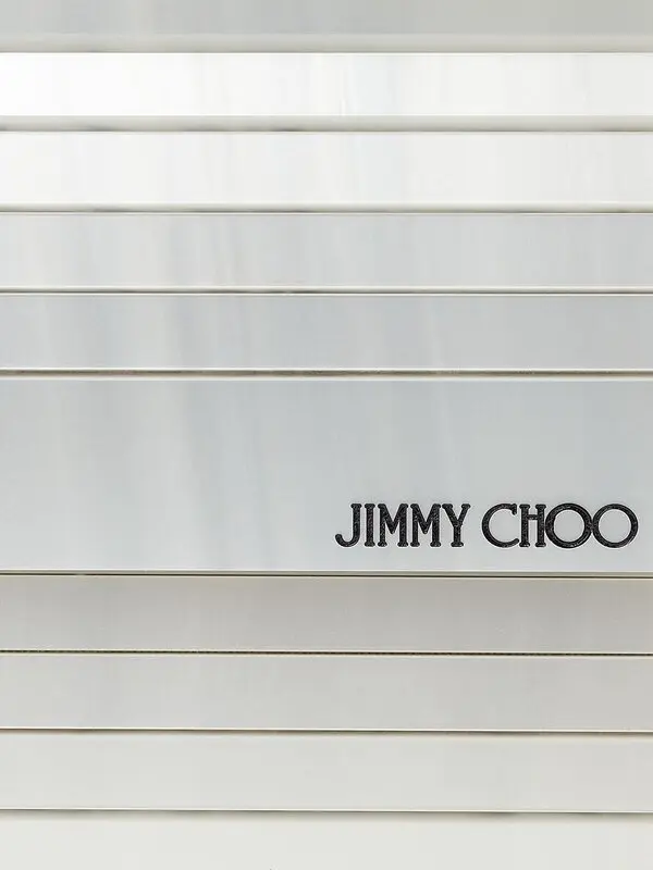 JIMMY CHOO Mother Of Pearl Ribbed Clutch Bag - White