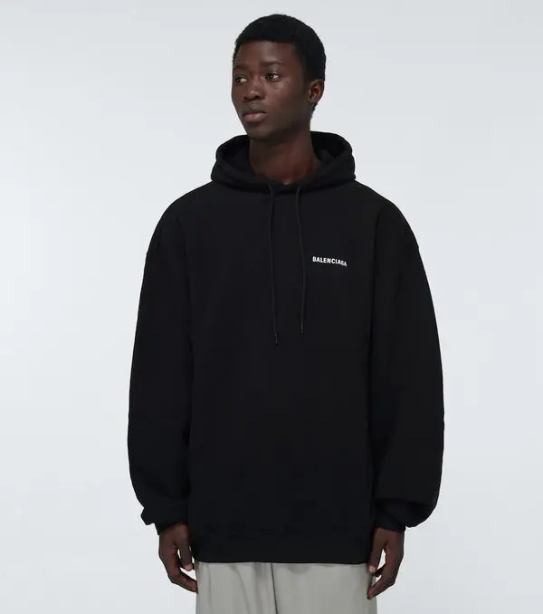 Balenciaga Defile Hooded Sweatshirt In Black - 30% Off | Editorialist