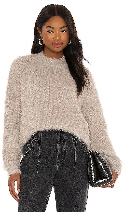 SNDYS. Cozi Knit Sweater In Grey - Mushroom