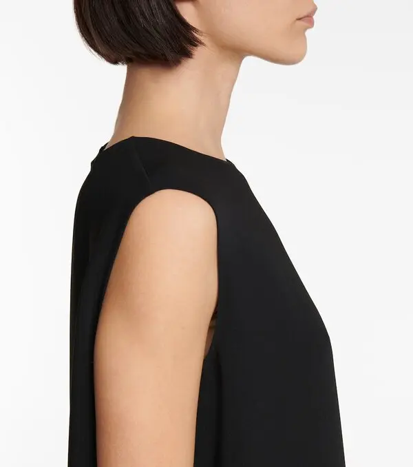 THE ROW Mirna Crêpe Midi Dress - Black