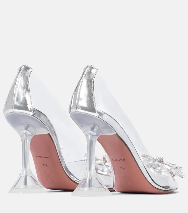 Amina Muaddi Begum Embellished Pvc Pumps - Transparent