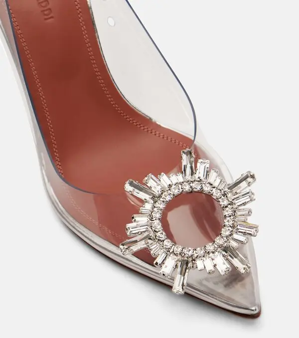 Amina Muaddi Begum Embellished Pvc Pumps - Transparent