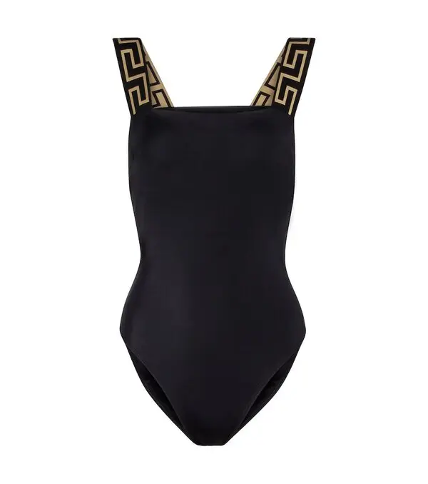 Versace Greca One Piece Swimsuit - Black