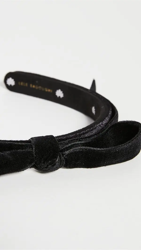 Lele Sadoughi Bardot Velvet Ribbon Slim Headband