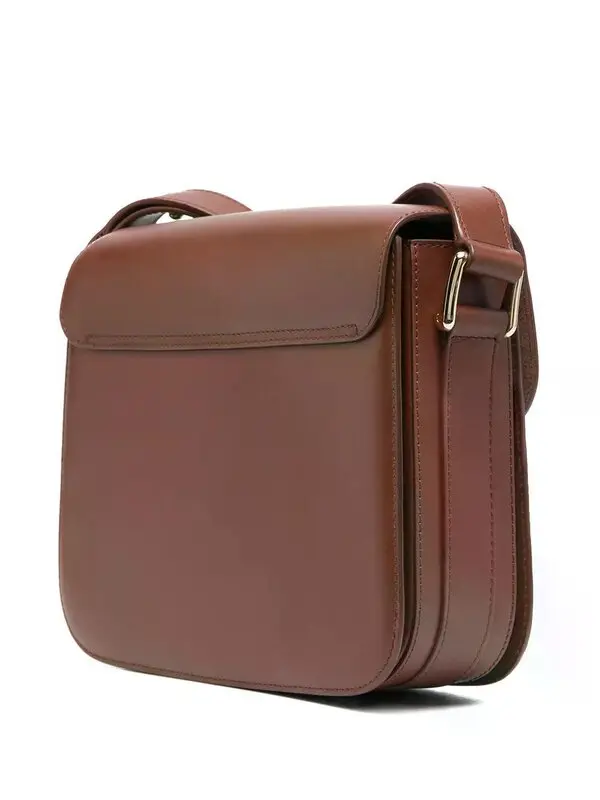 A.p.c. Logo-stamp Shoulder Bag - Brown