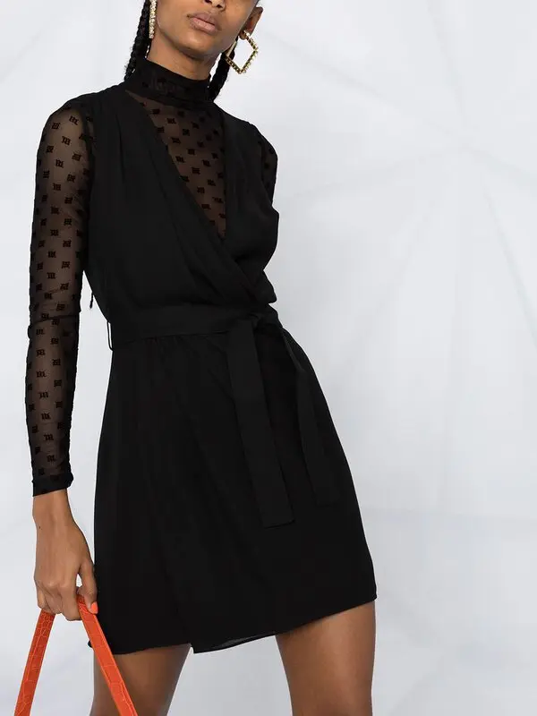 Dsquared2 Belted Silk-crepe Dress