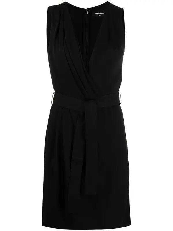 Dsquared2 Belted Silk-crepe Dress