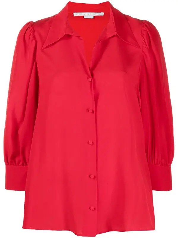 Stella McCartney Pointed Collar Buttoned Blouse