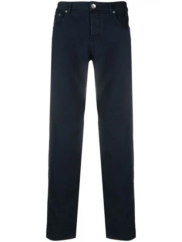 Brunello Cucinelli Mid-rise Straight-leg Jeans - Blue