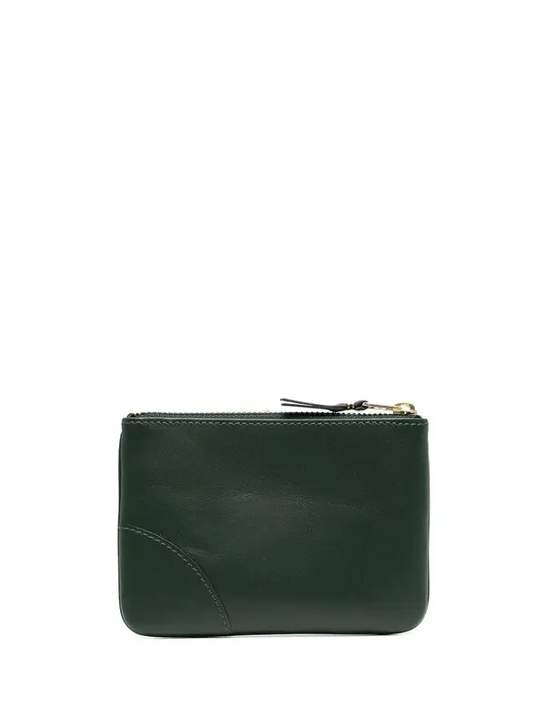 Comme Des Garçons Logo-print Zip-up Wallet - Green