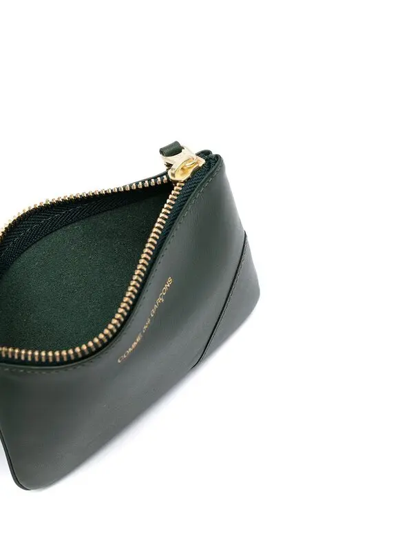 Comme Des Garçons Logo-print Zip-up Wallet - Green