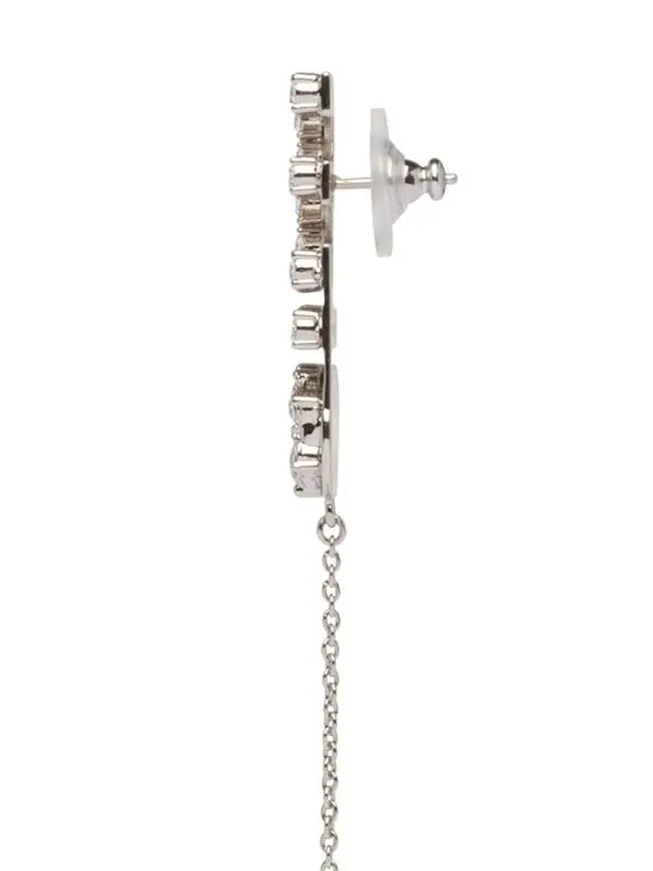 Miu Miu Crystal-embellished Pendant Earrings - Neutrals