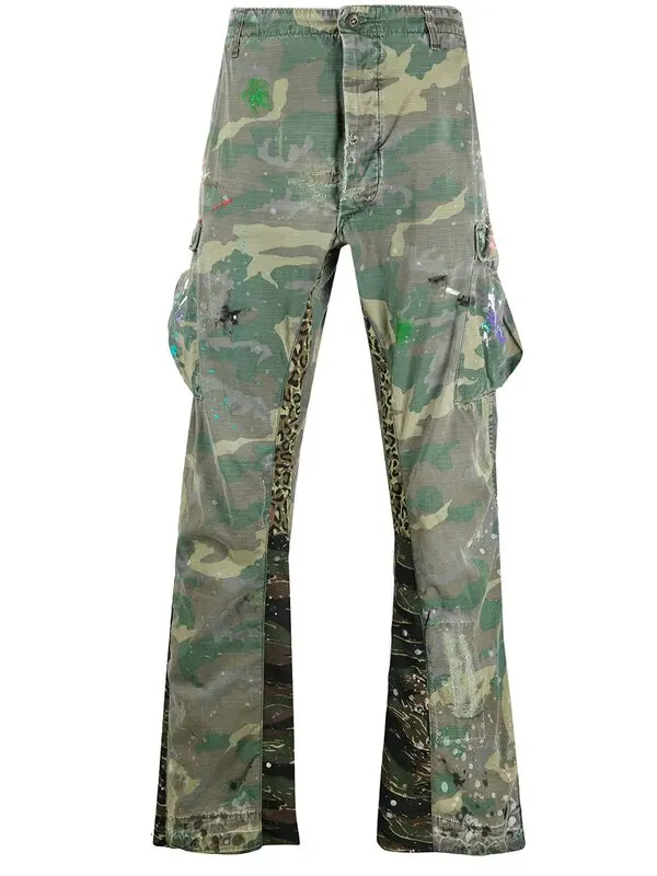 Gallery Dept. La Flare Camouflage Print Trousers - Green