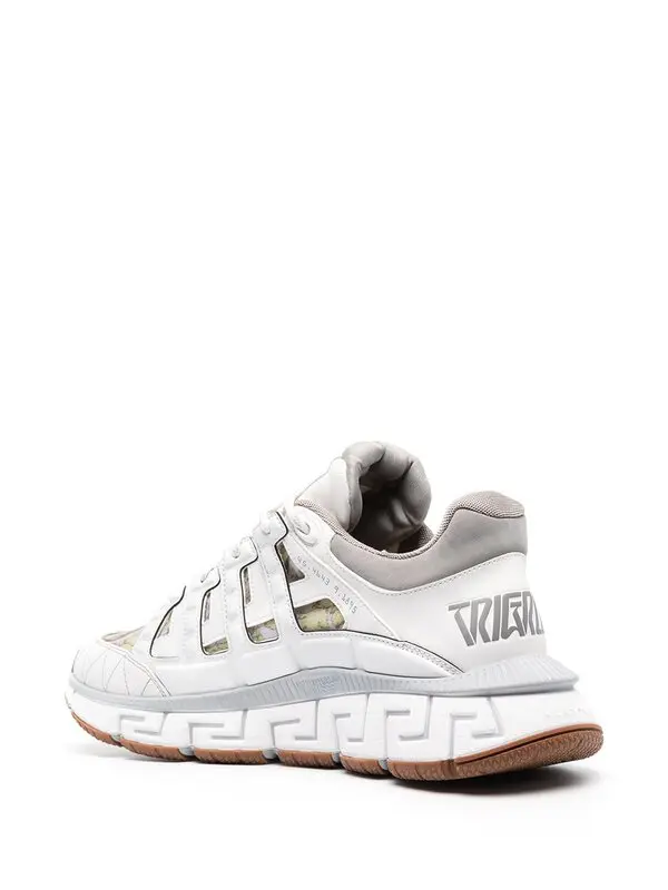 Versace Trigreca Low-top Sneakers With Greca Detailing And Barocco Print