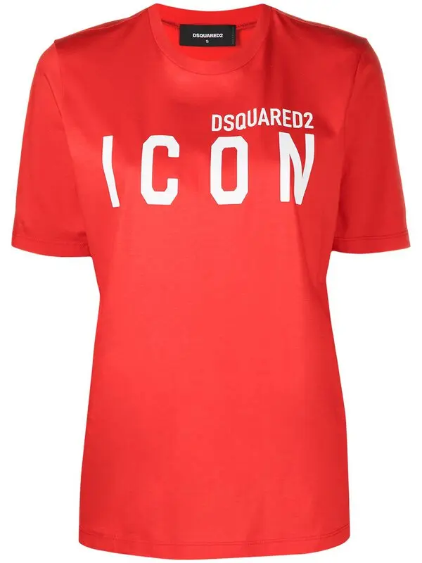 Dsquared2 Icon-print Crew-neck T-shirt - Red