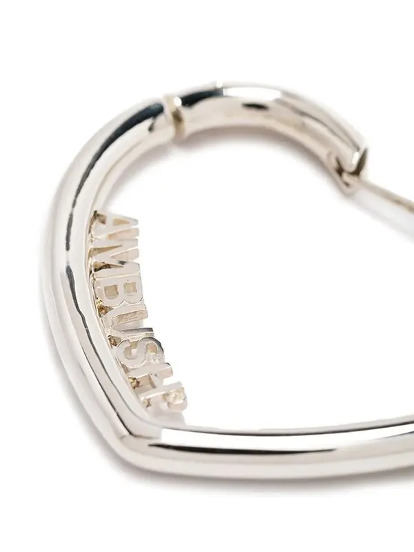 AMBUSH Small Heart Hoop Earrings