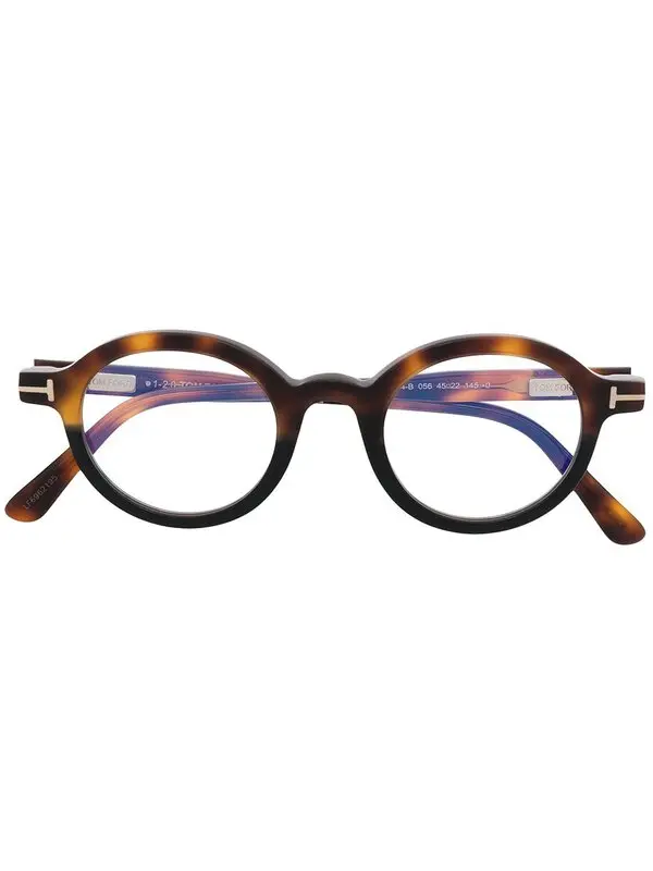 TOM FORD Round-frame Glasses - Brown