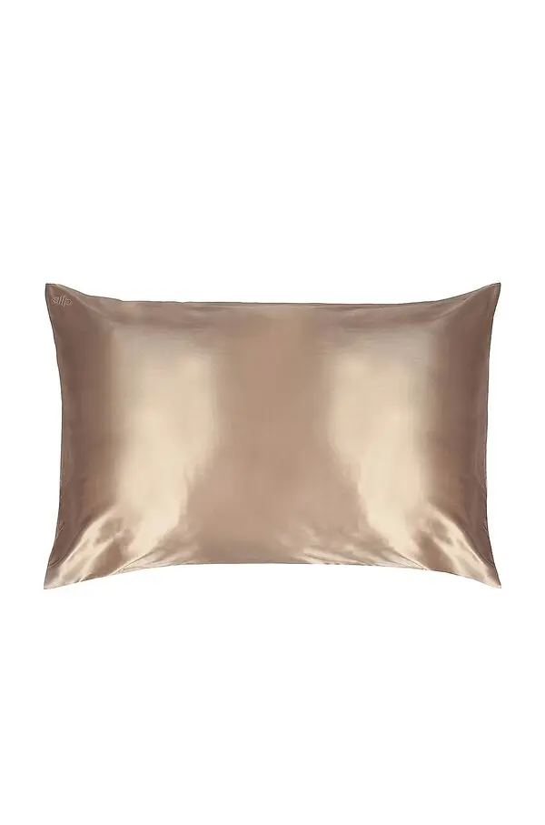 Slip Queen/standard Pure Silk Pillowcase In Neutral - Caramel