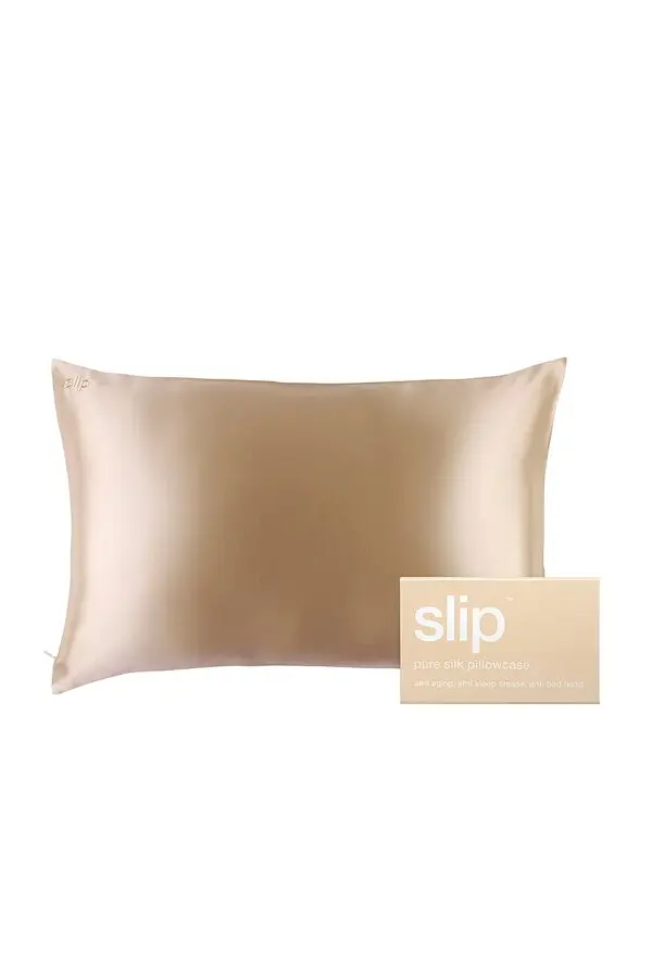 Slip Queen/standard Pure Silk Pillowcase In Neutral - Caramel