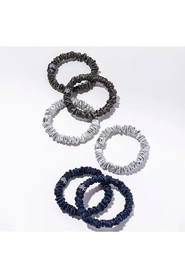 Slip Skinny Scrunchies Set Of 6 - Midnight