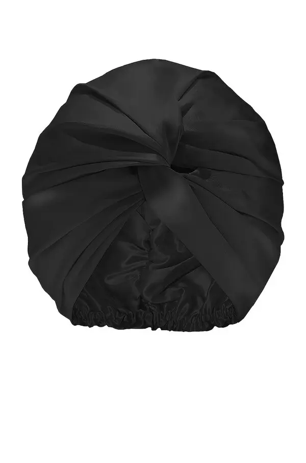 Slip Pure Silk Turban - Black