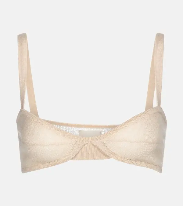 Khaite Eda Cashmere Bralette - Beige