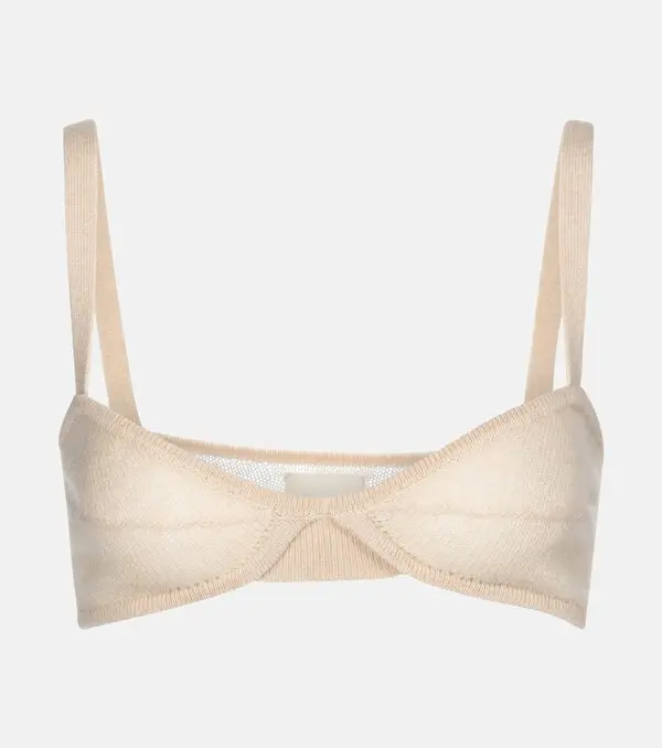 Khaite Eda Cashmere Bralette - Beige